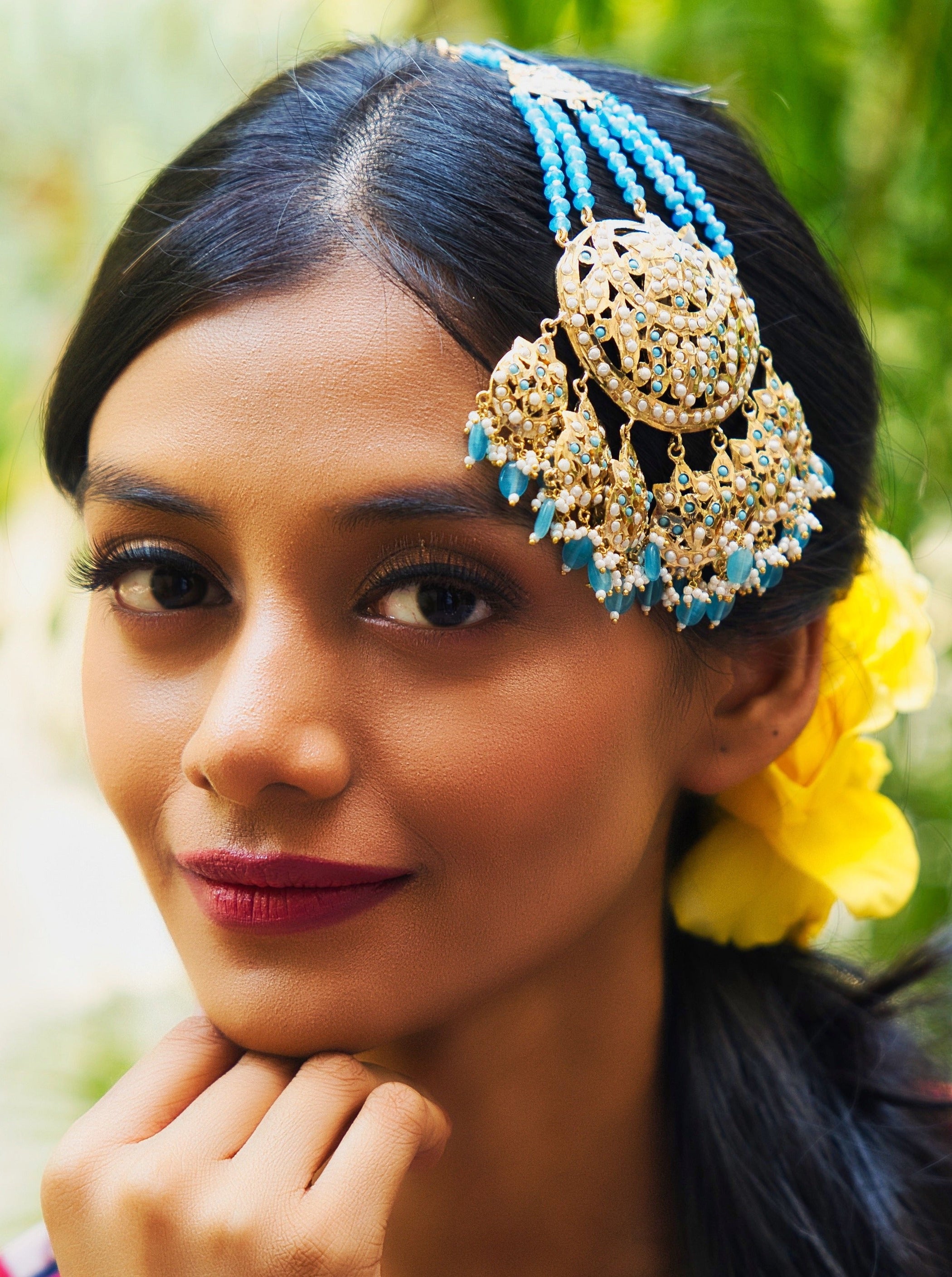 Royal Blue Multi-Level Jadau Paasa – QUEENS JEWELS