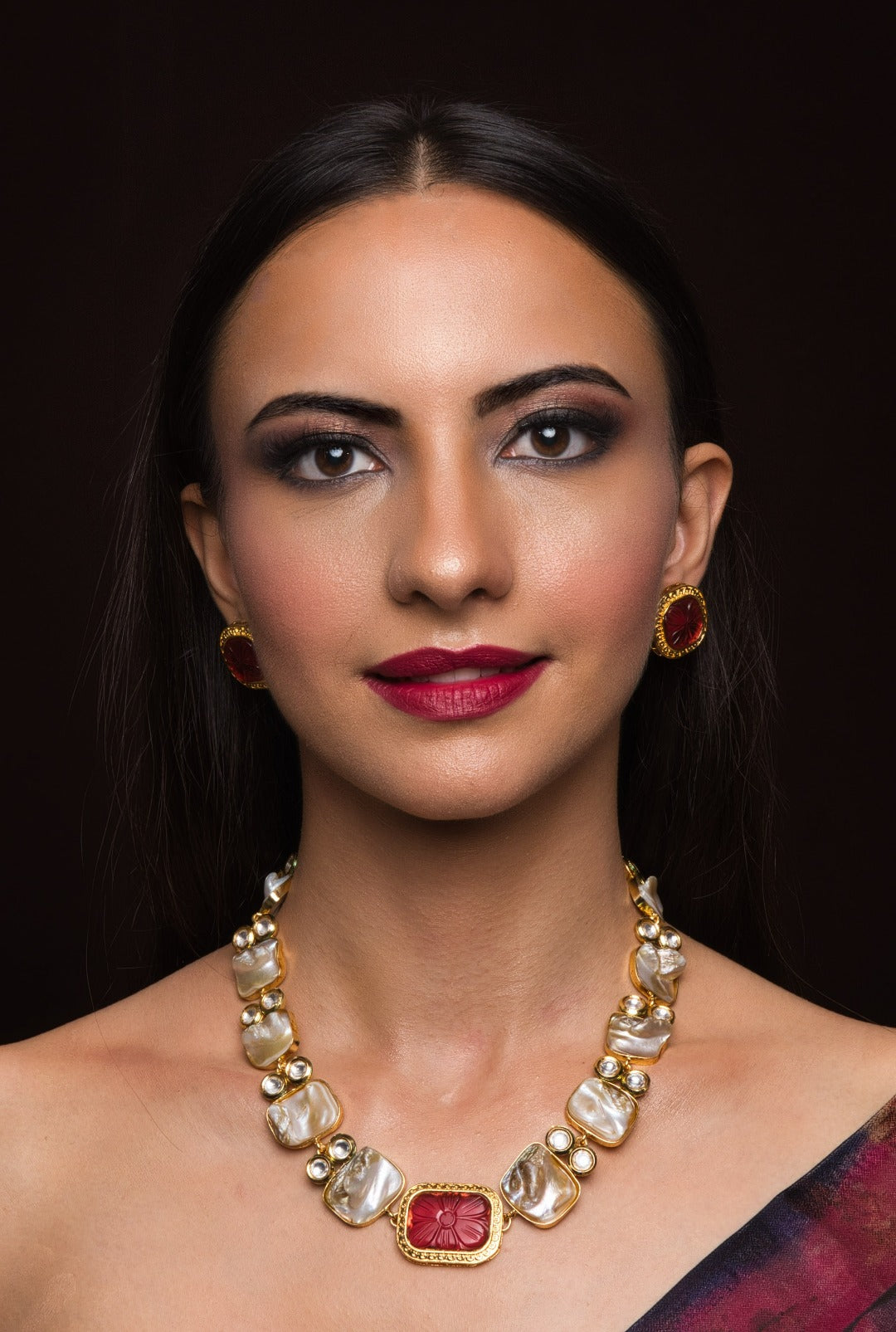 Baroque Pearl Necklace Set With Earrings – QUEENS JEWELS